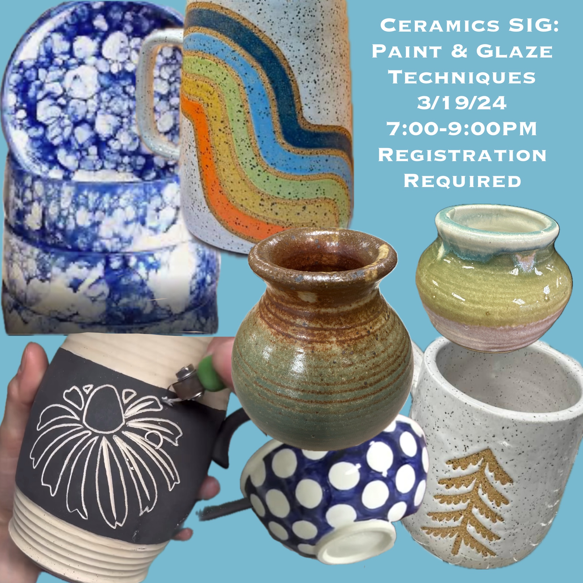 Ceramics SIG: Paint & Glaze Techniques – The MakerBarn